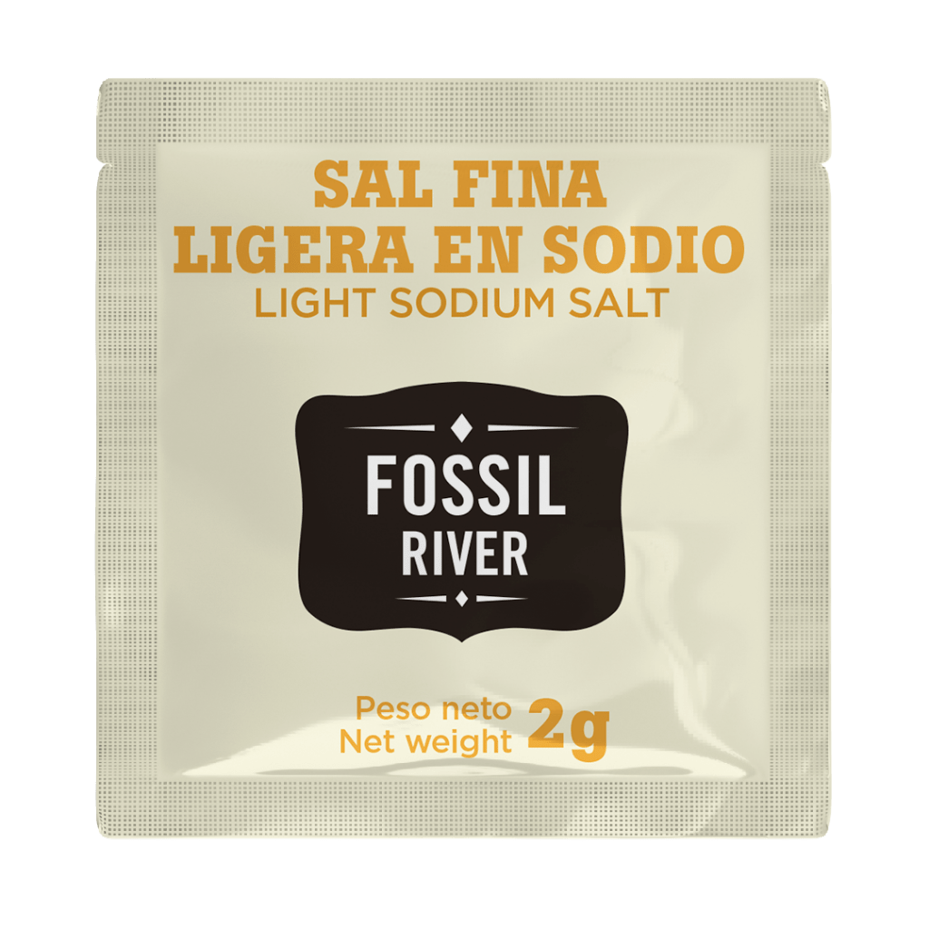 Sal Ligera en Sodio en sobres monodosis de 125u - Fossil River